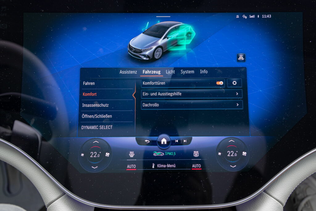 KEYLESS-GO Komfort-Paket Plus für den EQS erst später verfügbar