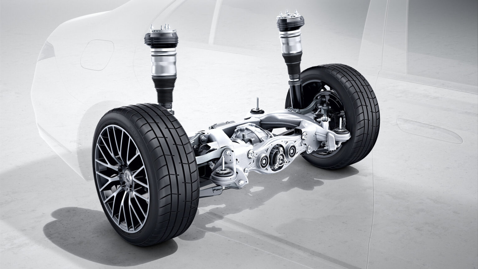 Besserer Blick auf die Hinterachslenkung der S-Klasse